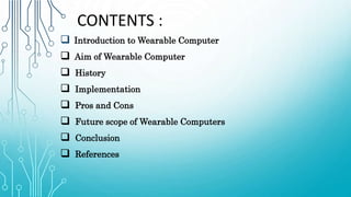 Wearable computers seminar | PPT