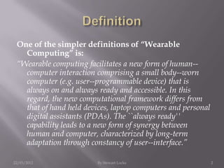 Wearable computing | PPTX