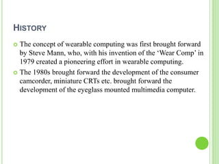 Wearable Computing | PPTX
