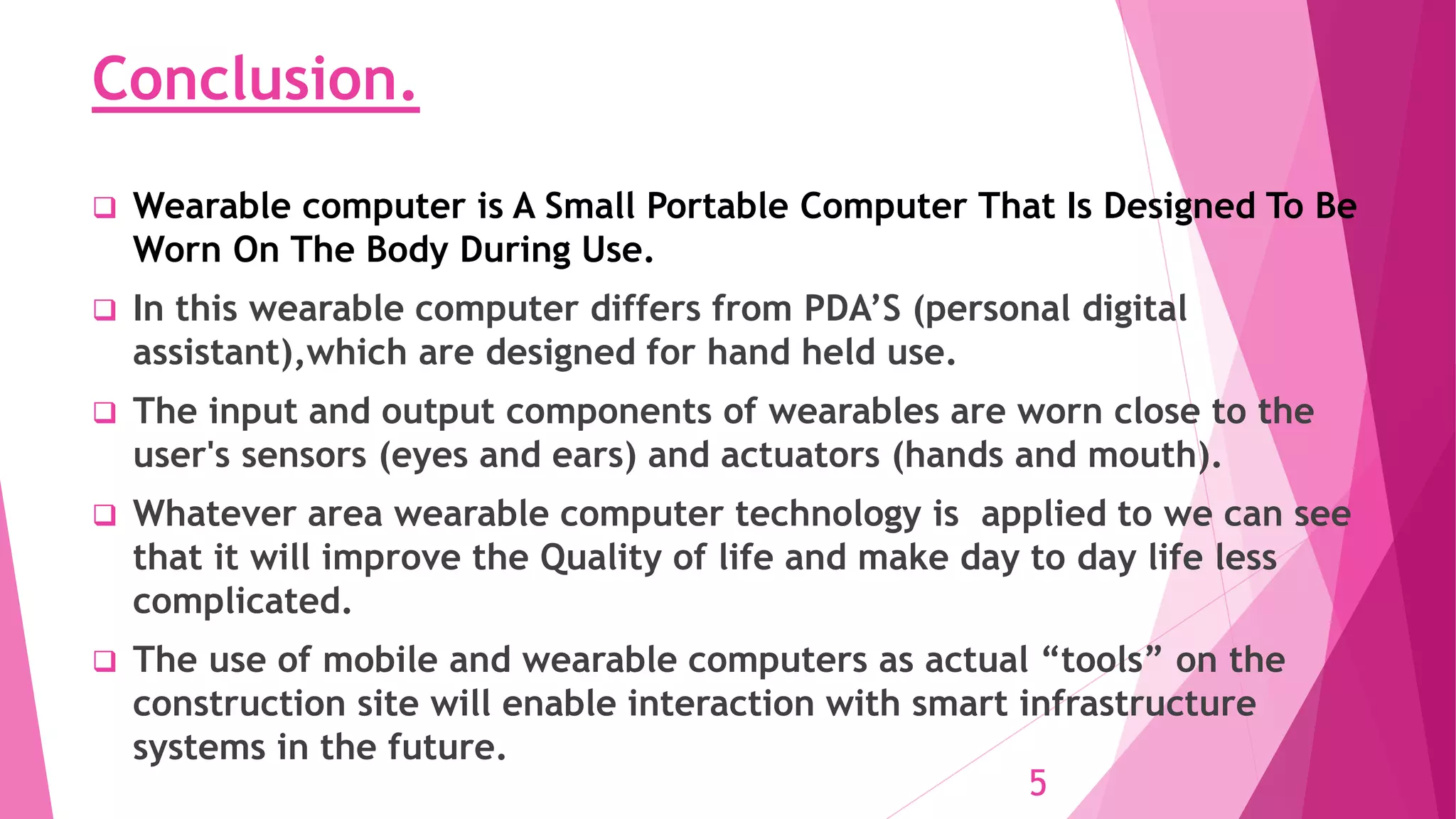 Wearable computing | PPTX | Wearable Technology | Consumer Electronics