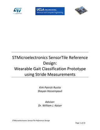 Wearable Gait Classification Using STM Sensortile | PDF