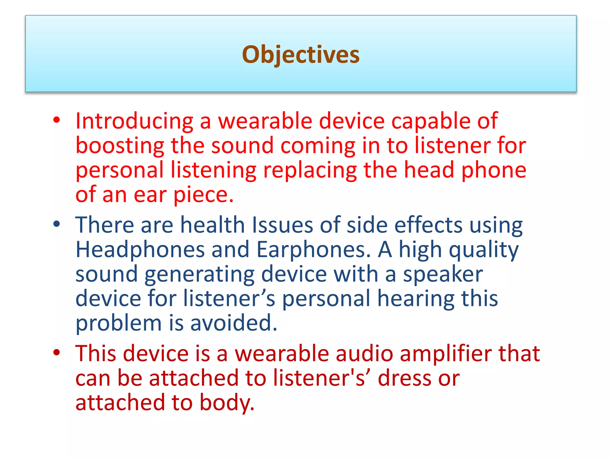 Wearable hearing adide | PPT