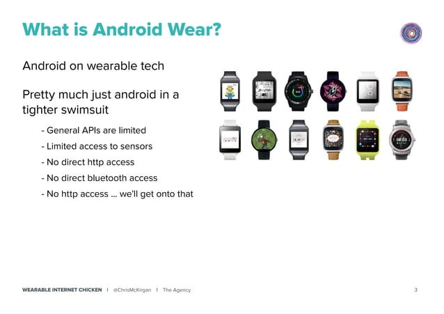 Wearable Internet Chicken: Exploring the Android Wear Datalayer API | PPT