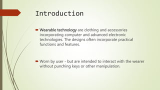 Wearable technology | PPTX