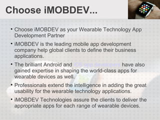 Wearable Technology Applications for Smart Solutions | PPT