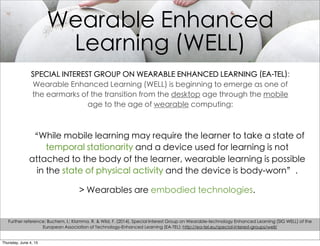 Wearable Enhanced Embodied Learning | PDF
