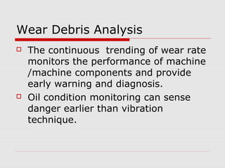 Wear debris analysis | PPT