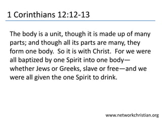 We are ... part 2 (the body of christ 1 corinthians 12 12 31) | PPTX