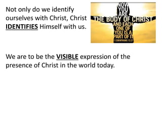 We are ... part 2 (the body of christ 1 corinthians 12 12 31) | PPTX