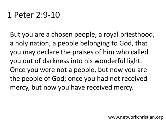 We are ... part 5 (the people of god 1 peter 2 1 12) | PPTX