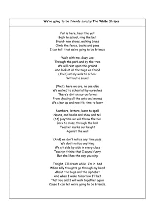 We are going to be friends | DOC