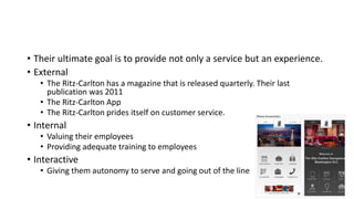 We are ladies and gentlemen serving ladies - Ritz Carlton | PPTX