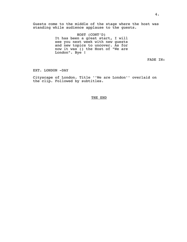 We are london script | PDF