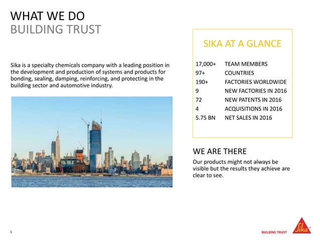 We Are Sika 2017 | PPTX | Business | Business and Finance