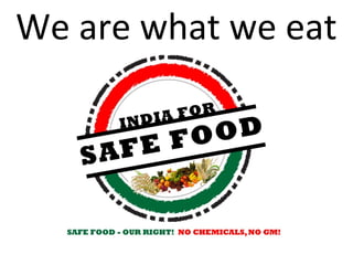 We are what we eat 3.0 | PPT