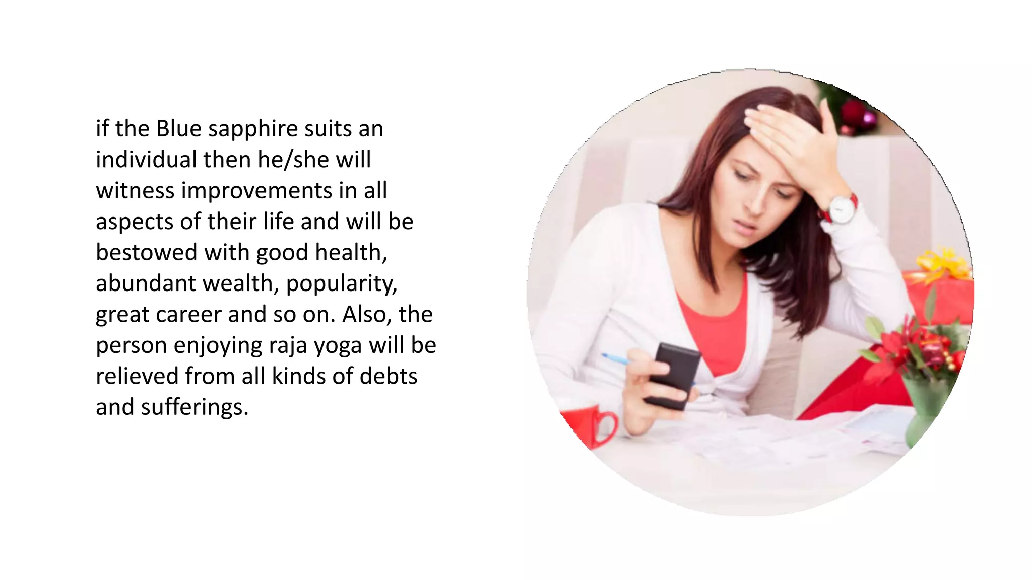 Wearing blue sapphire brings raj yog in your life converted | PPTX