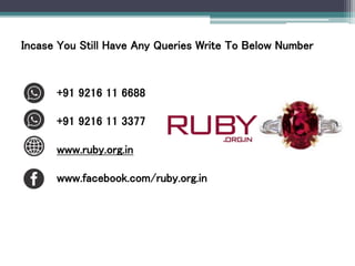 Wearing method of ruby gemstone | PPT