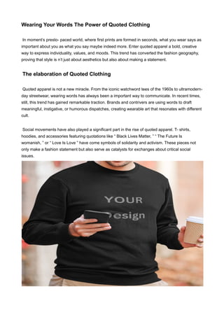 Wearing Your Words The Power of Quoted Clothing | PDF