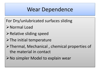 Wear measurement | PPTX