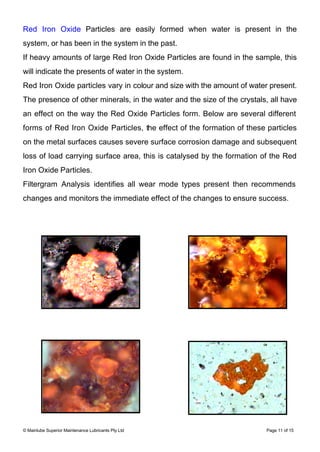 Wear metal analysis | PDF