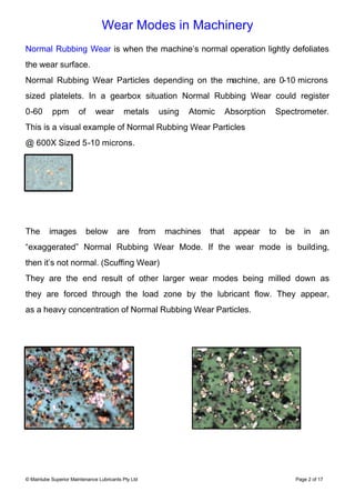 Wear metal analysis | PDF