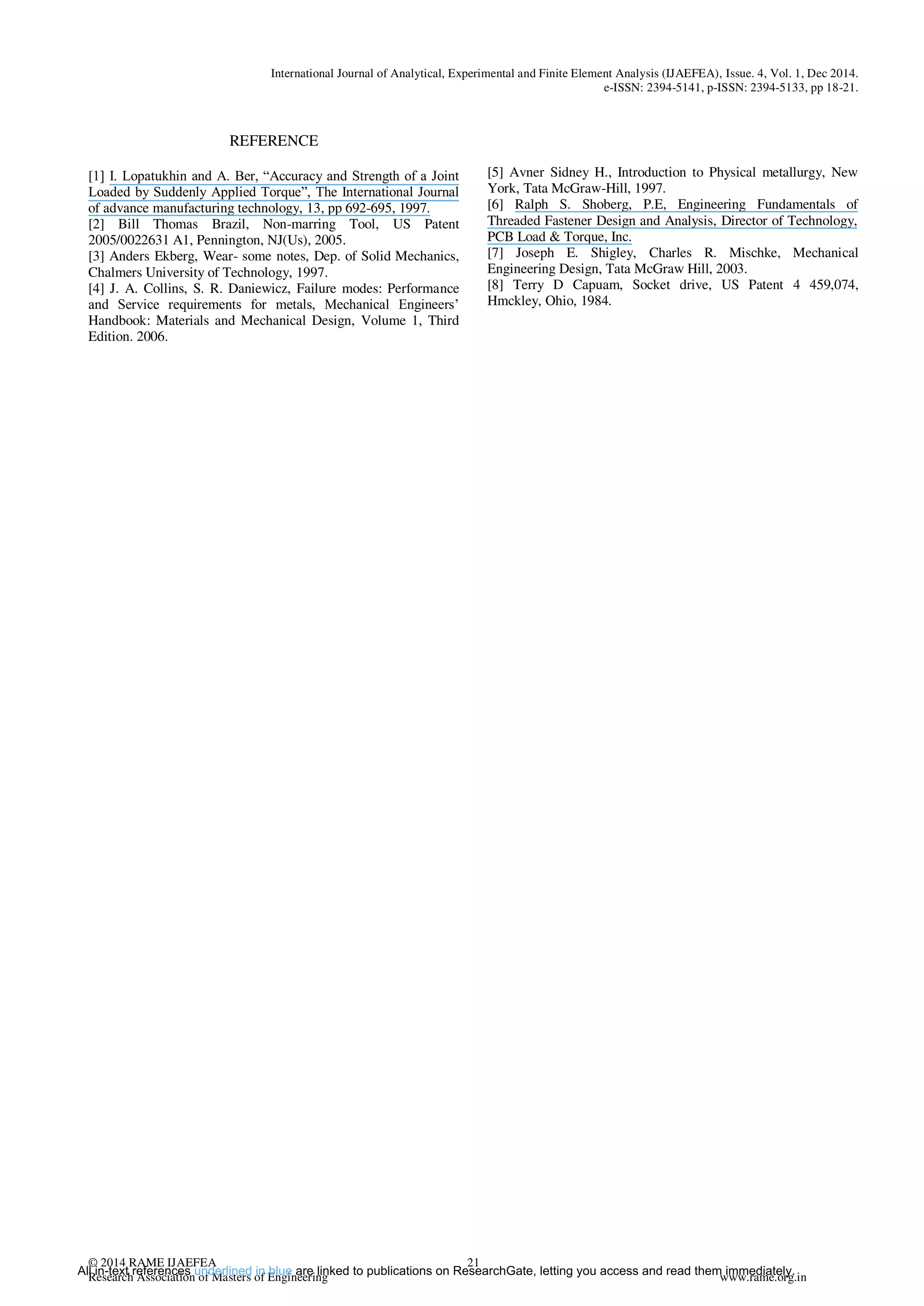 Finite Element Analysis of Impact Socket Used In Hydraulic Torque ...