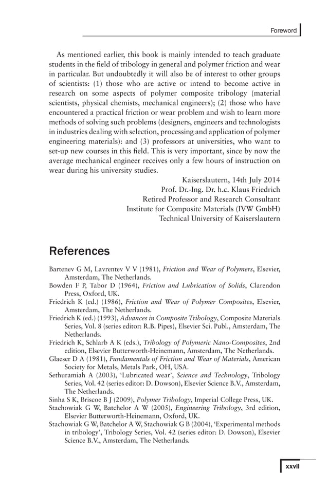 Wear of polymers and composites | PDF