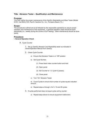 Wear testing cloroxpcol final | PDF