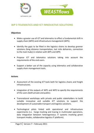 Summary of the strategic initiative logistics | PDF | Logistics and Transportation Industry ...