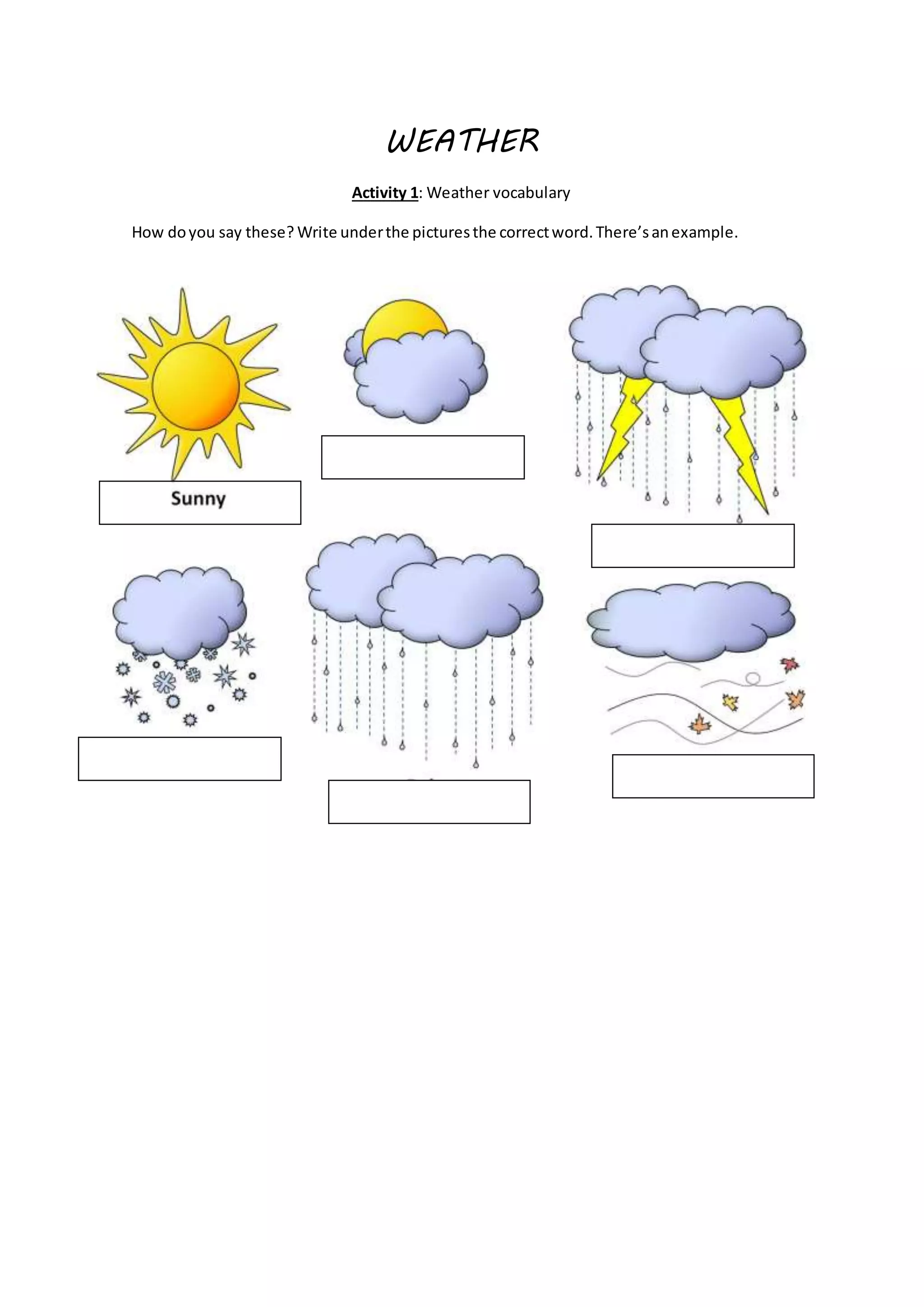 Weather vocabulary_elementary wk | DOCX