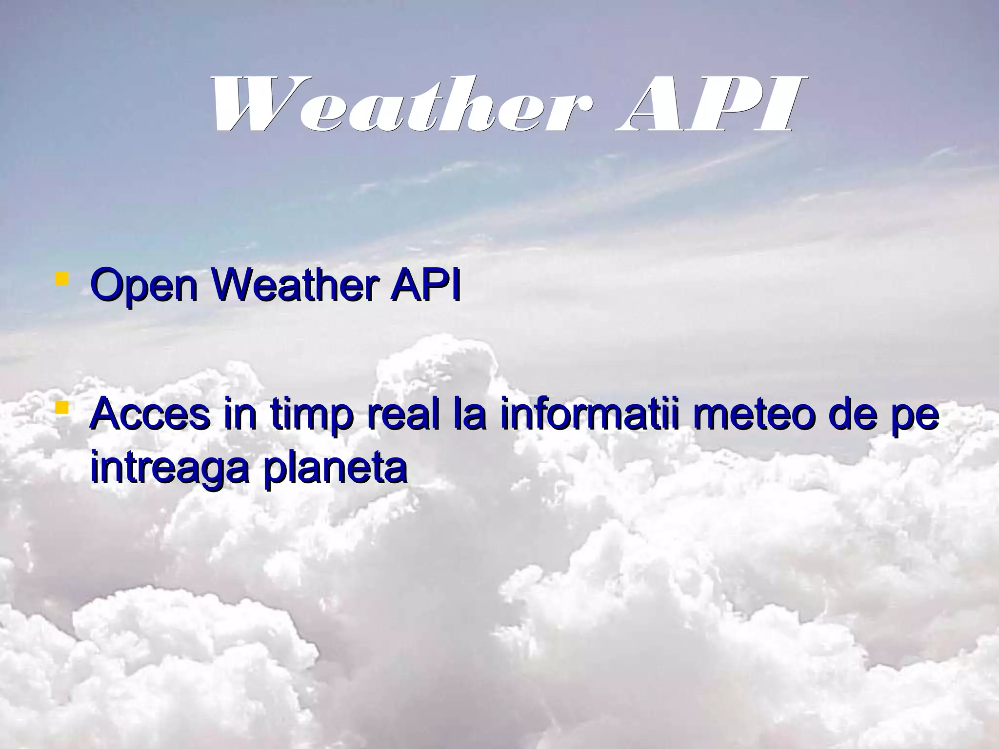Weather API project | PPT