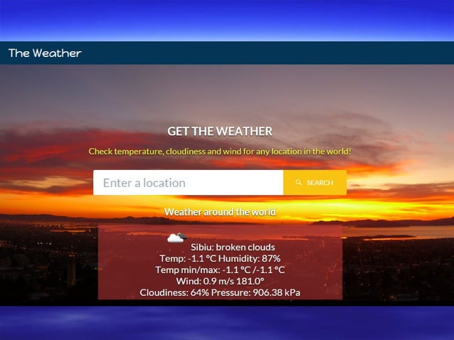 Weather API project | PPT