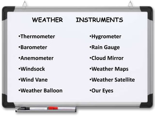 Weather and weather instruments (thursday) | PPTX