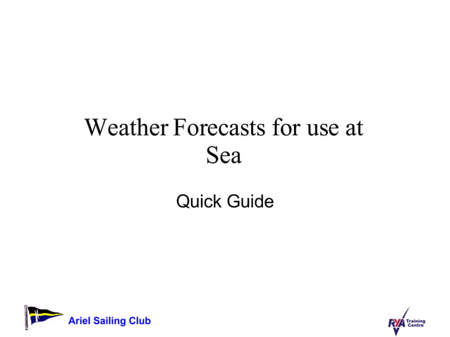 Weather Forecasts At Sea | PPT | Weather | Science