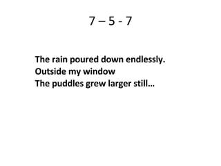 Weather Haikus | PPT | Poetry | Books and Literature