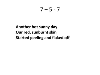 Haiku Examples 5 7 5