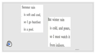 Weather poems for all seasons recorded | PPTX
