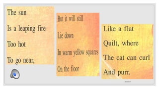 Weather poems for all seasons recorded | PPT