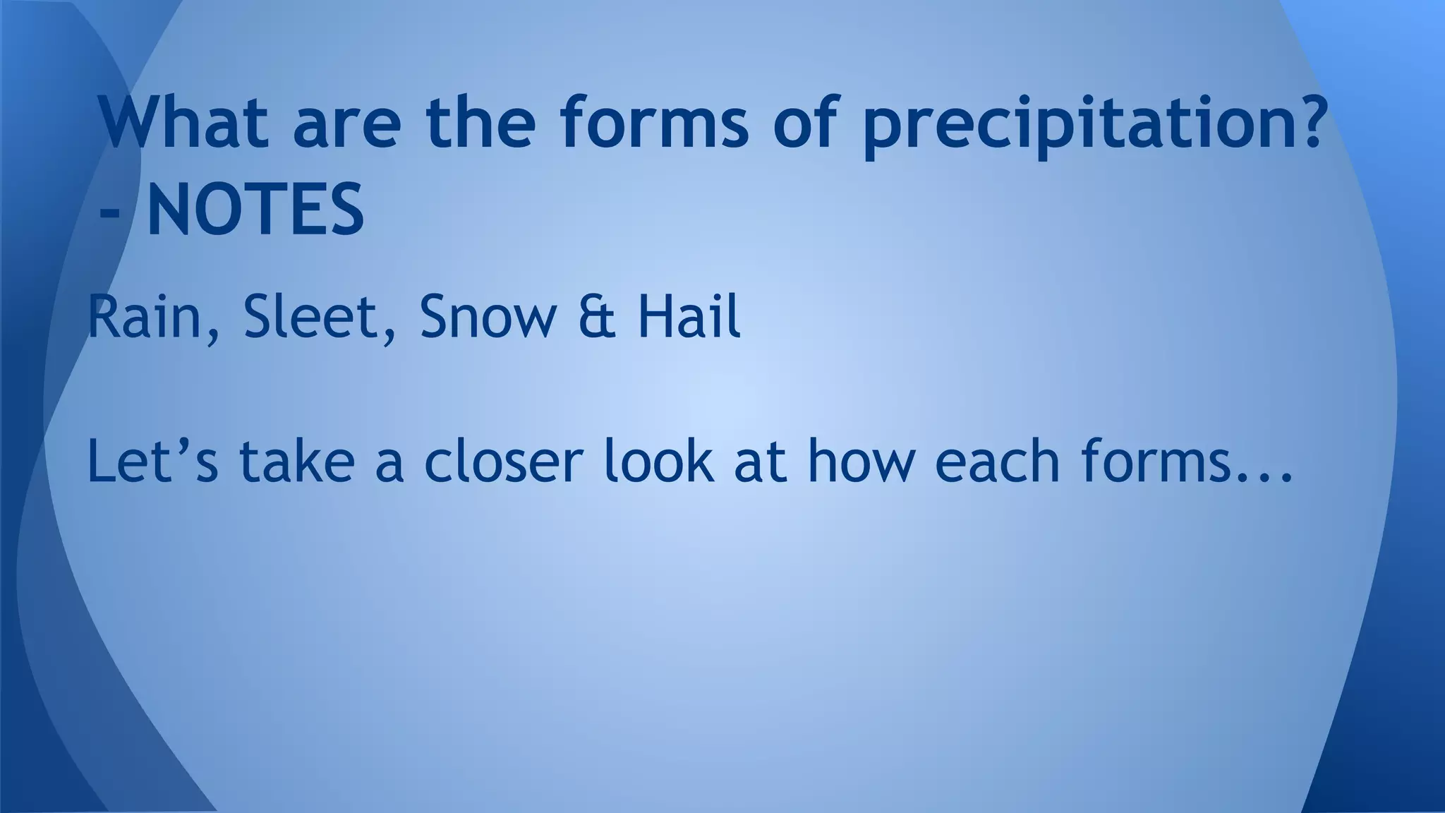 Weather - Precipitation | PDF