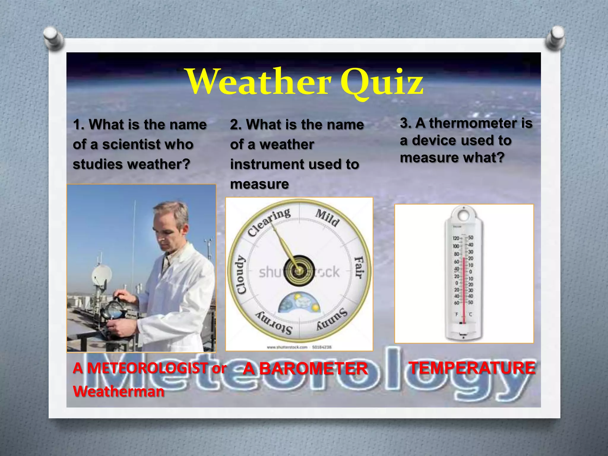 Weather quiz | PPTX