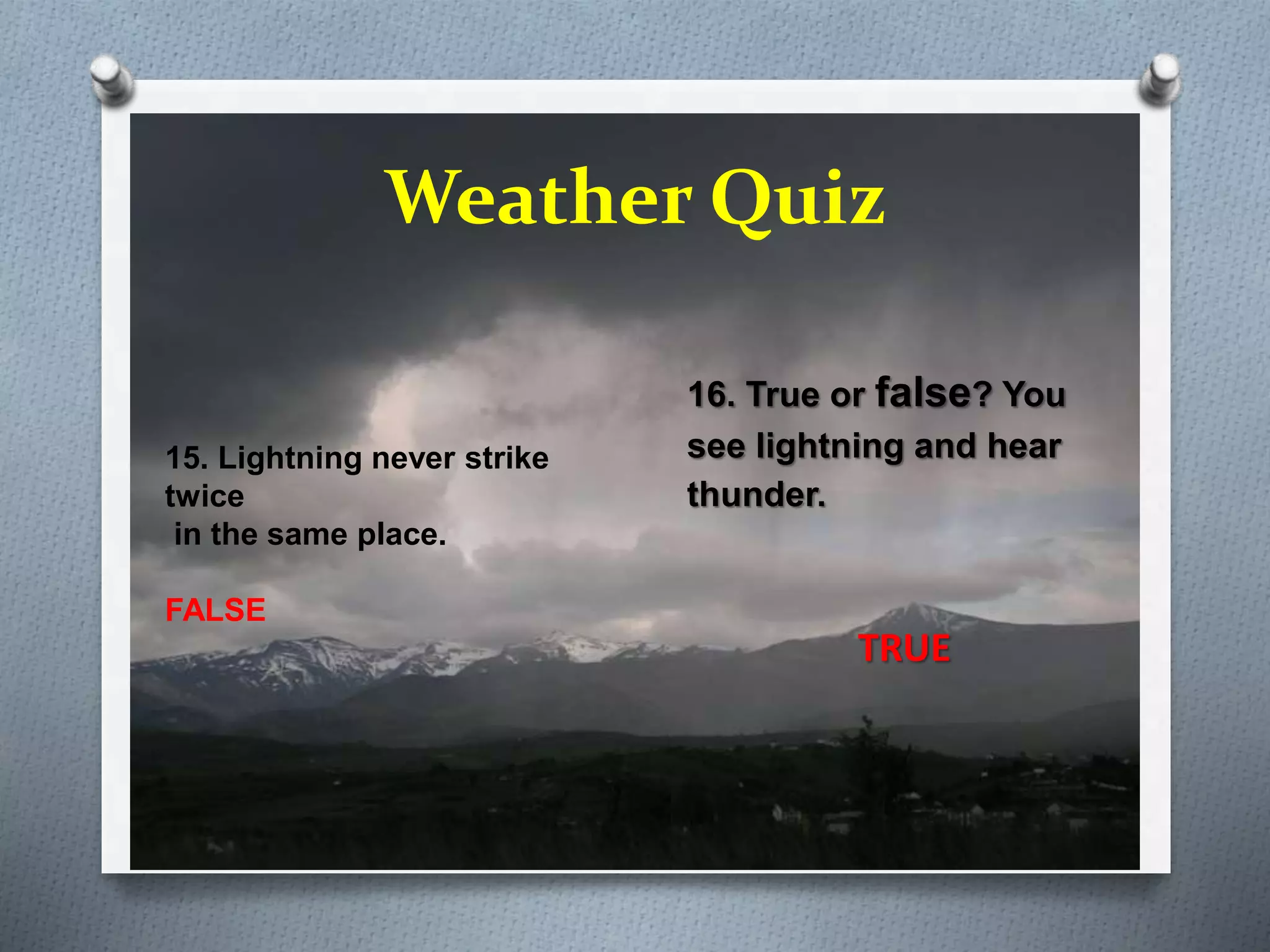 Weather quiz | PPTX