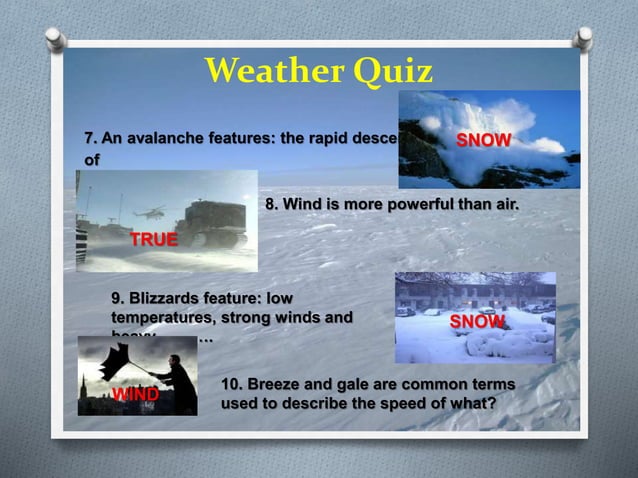Weather quiz | PPTX