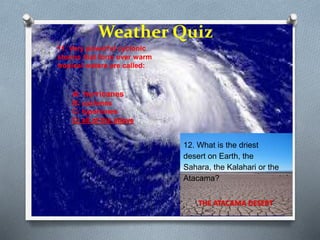 Weather quiz | PPTX