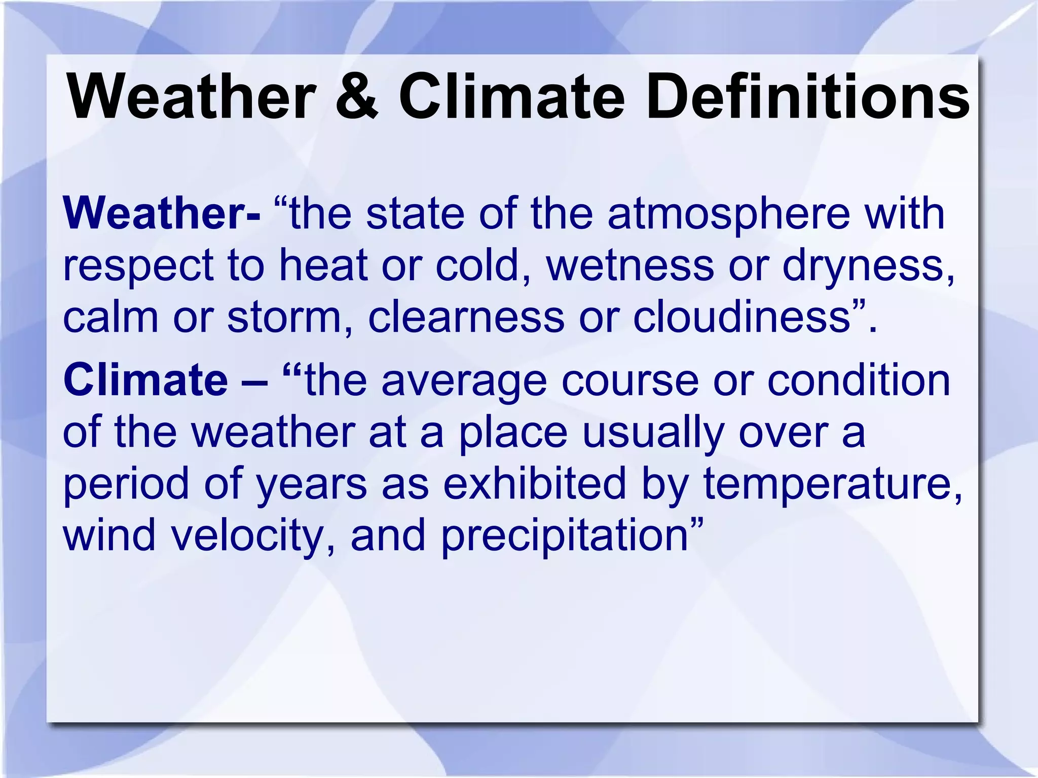 Weather and climate | PPT