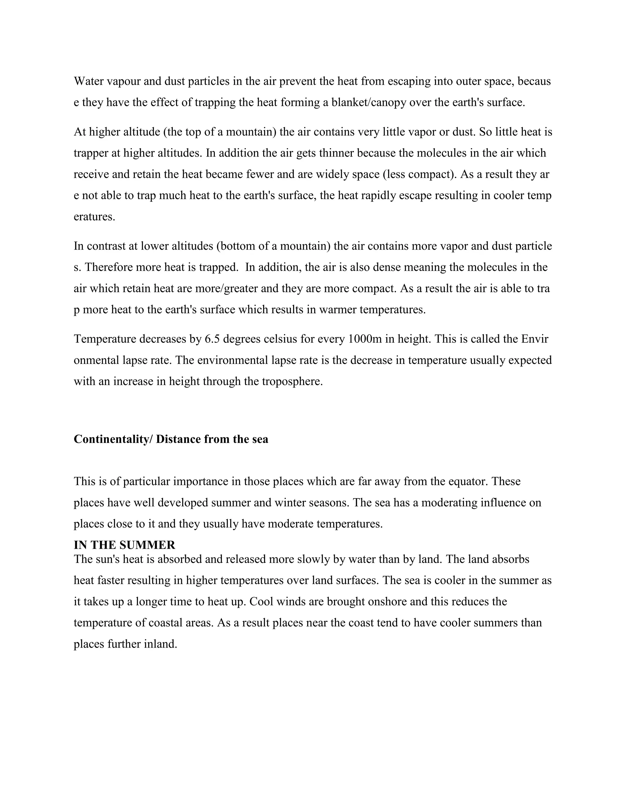 Weather and climate- CSEC Geography | PDF