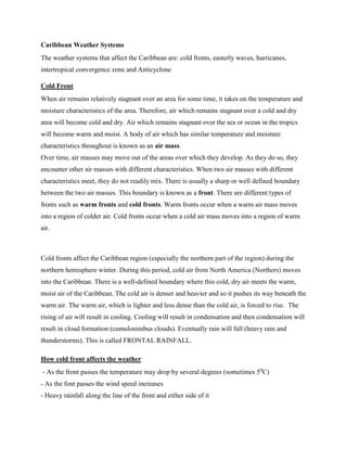 Weather and climate- CSEC Geography | PDF