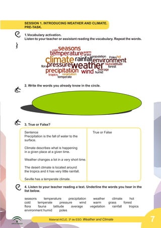 Weather and climate. climates and landscapes around the world | PDF