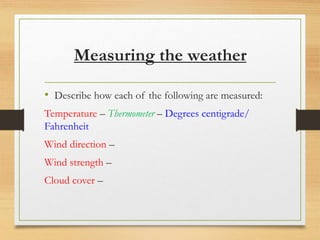 Weather and climate intro | PPTX