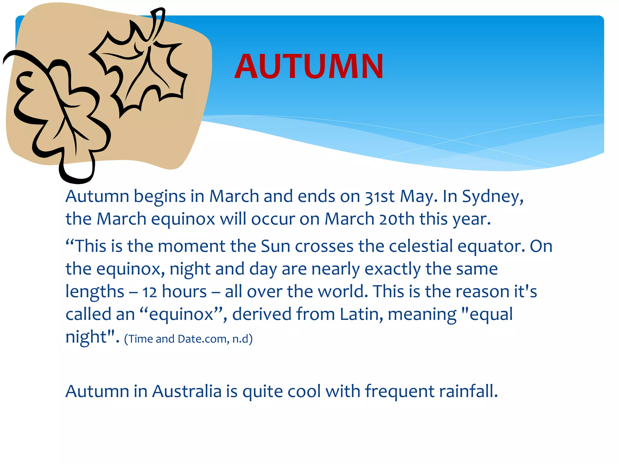 Weather and seasons in australia | PPTX