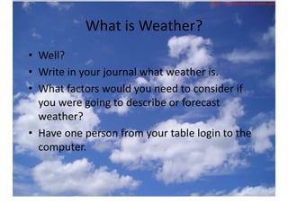 Weather And Water | PPT